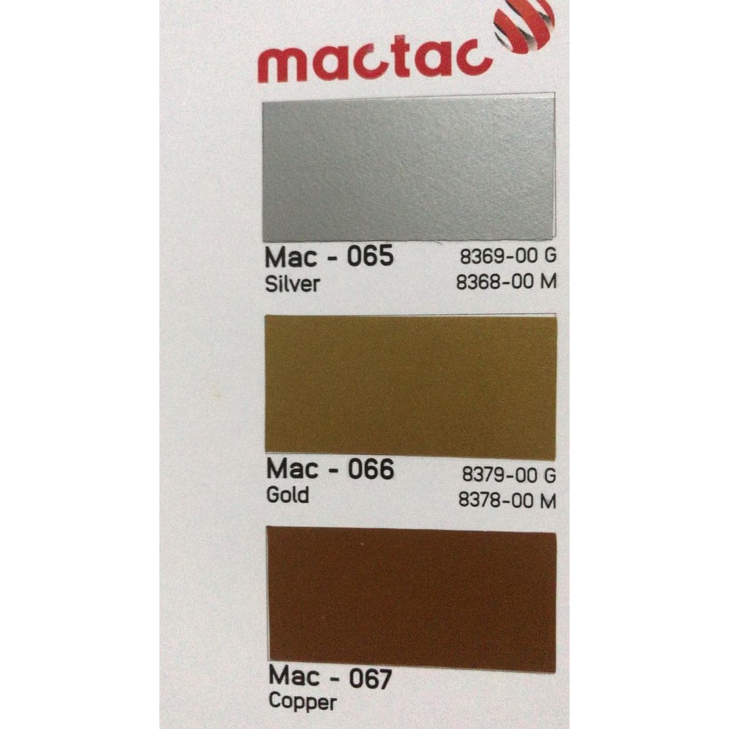 Jual "[152cm x 50cm] Sticker MACTAC MACal 8300 PRO gold/silver/copper ...