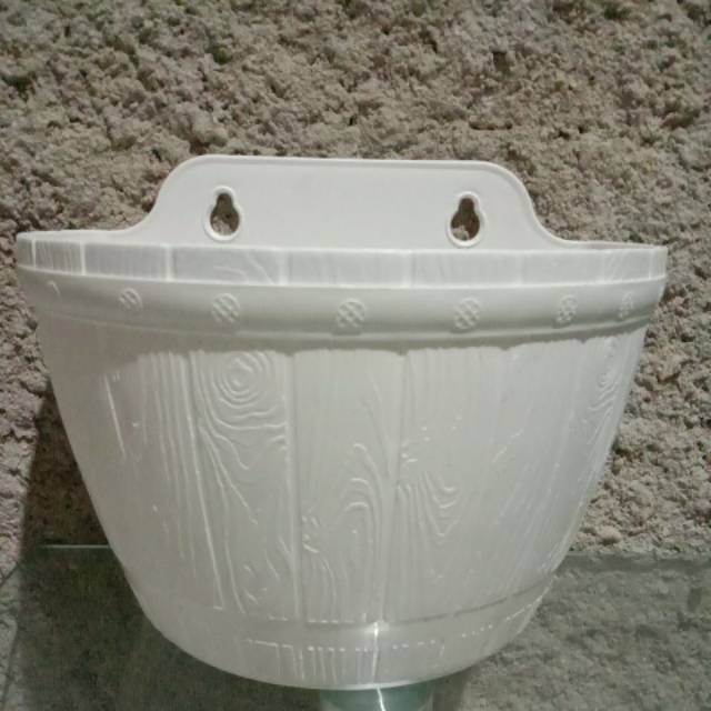 Jual Pot bunga tempel dinding gentong 27putih | Shopee Indonesia