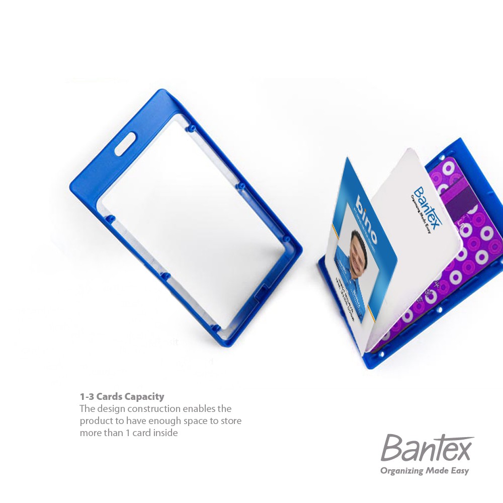 Jual Bantex ID Card Holder Lanyard Portrait Black | Name Tag Tali ...