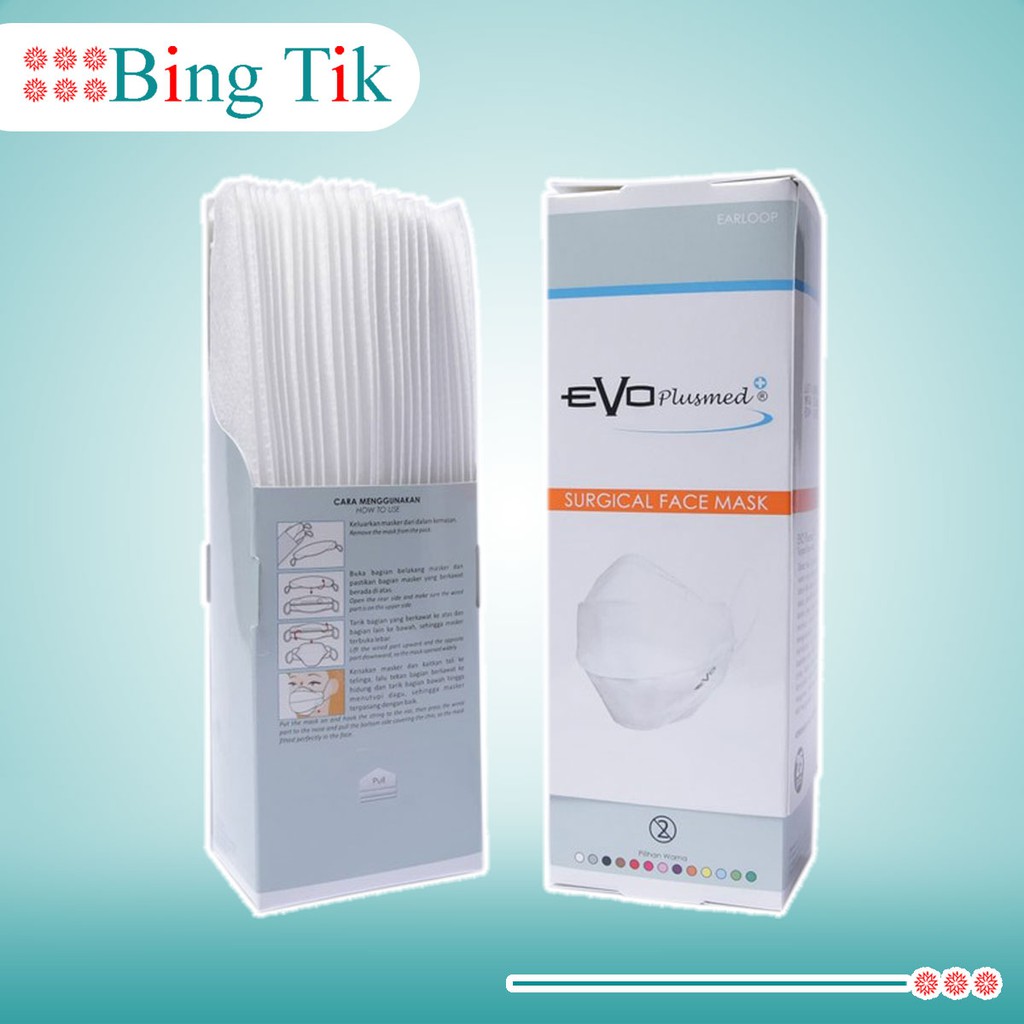 Jual Masker Medis Evo Plusmed 4D Earloop 3 Ply 1 Box Isi 10 20 25 Pcs ...