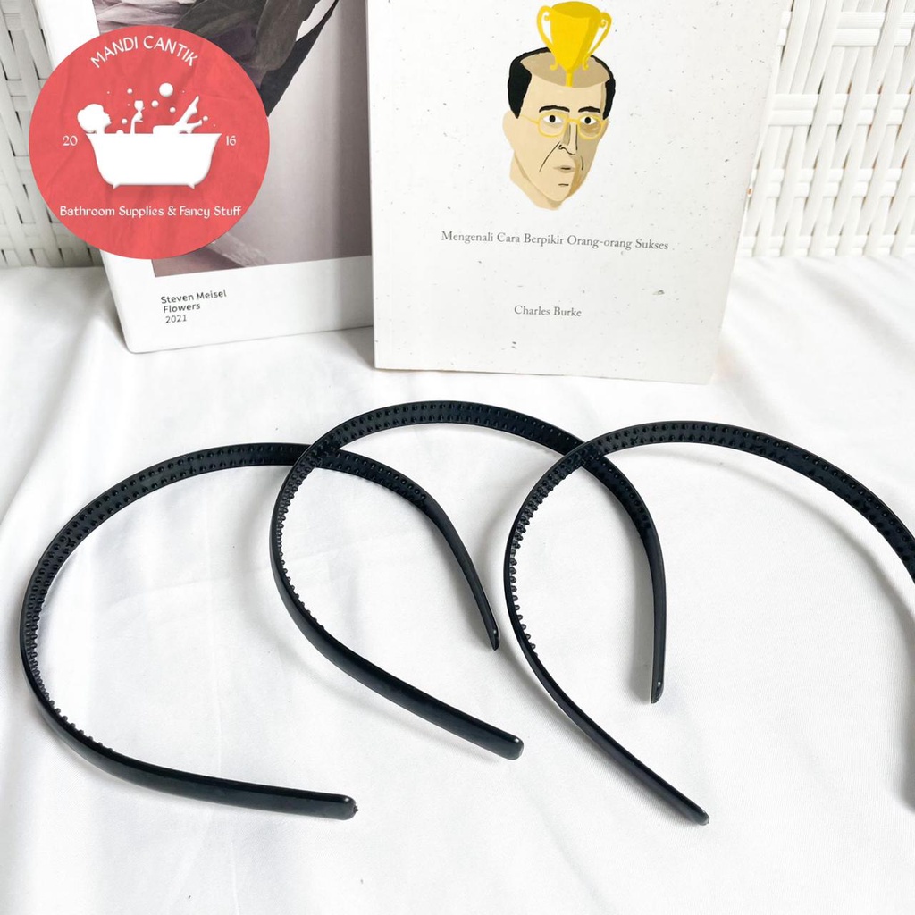 Jual Bando hitam polos bahan plastik hiasan rambut hitam korea style ...