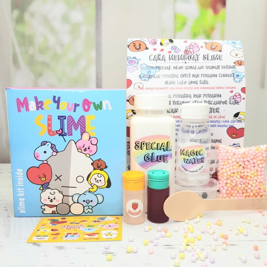 Jual SLIME KIT BT21 ANTI GAGAL SLIME KIT KOMPLIT BLUEBUBBLE GUM Edukasi ...