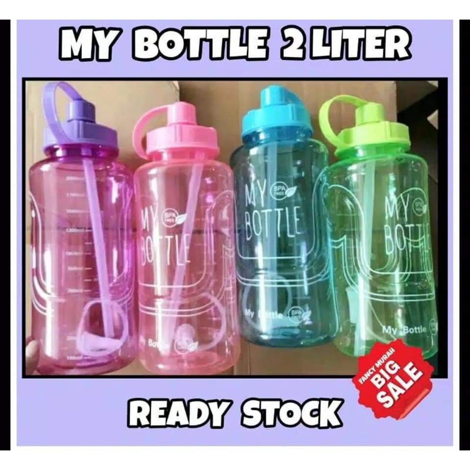Jual Botol Minum MyBottle Jumbo 2 Ltr / Botol Minum Besar / Botol 2 ...