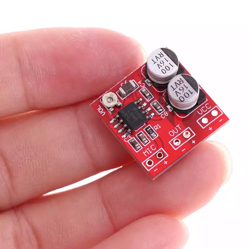 Jual Module Microphone Mini MiC Pre Amplifier DC 5 - 12V LM386 Gain 20 ...