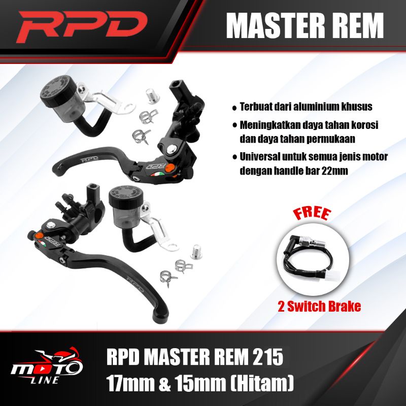 Jual Master Rem RPD 215 Set Master Brake RPD 17/15mm For Nmax / Xmax ...