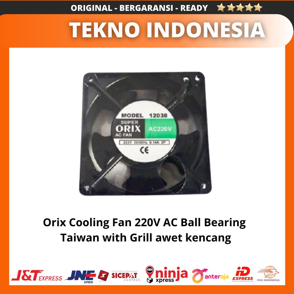Jual Orix Cooling Fan 220V AC Ball Bearing Taiwan with Grill awet kencang | Shopee Indonesia