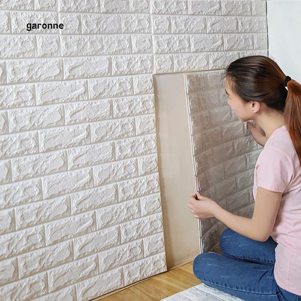 Jual Wallpaper motif timbul dinding bata 3D Wall sticker foam brick panel | Shopee Indonesia