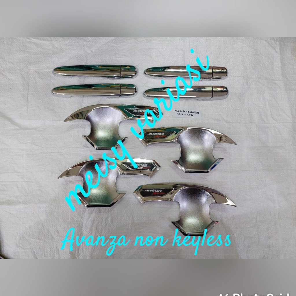 Jual Cover handle pintu+Mangkok/outer All New Avanza Chrome Krom Non Keyless | Shopee Indonesia