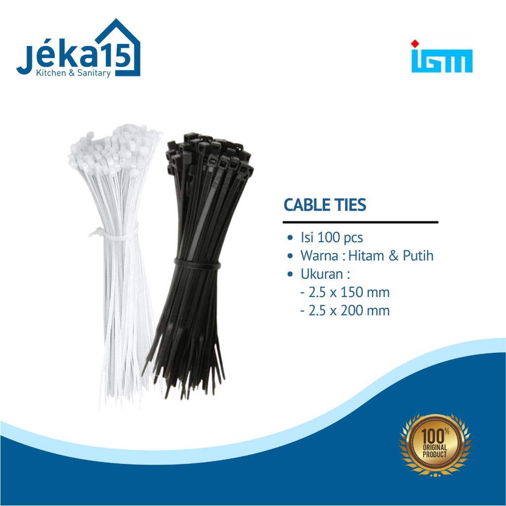 Jual CABLE TIES | KABEL TIES | TALI RIPET | PENGIKAT KABEL (100pcs ...