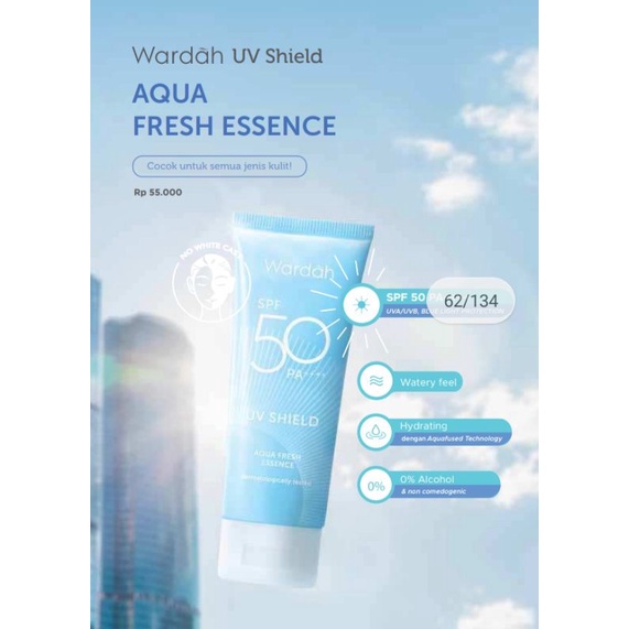 Jual WARDAH SUNSCREEN GEL SPF50 BIRU | Shopee Indonesia