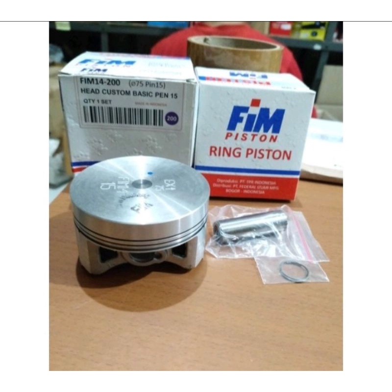 Jual Piston 72 73 74 75 mm pen 15 Komplit Ring Dome Mentah | Shopee ...