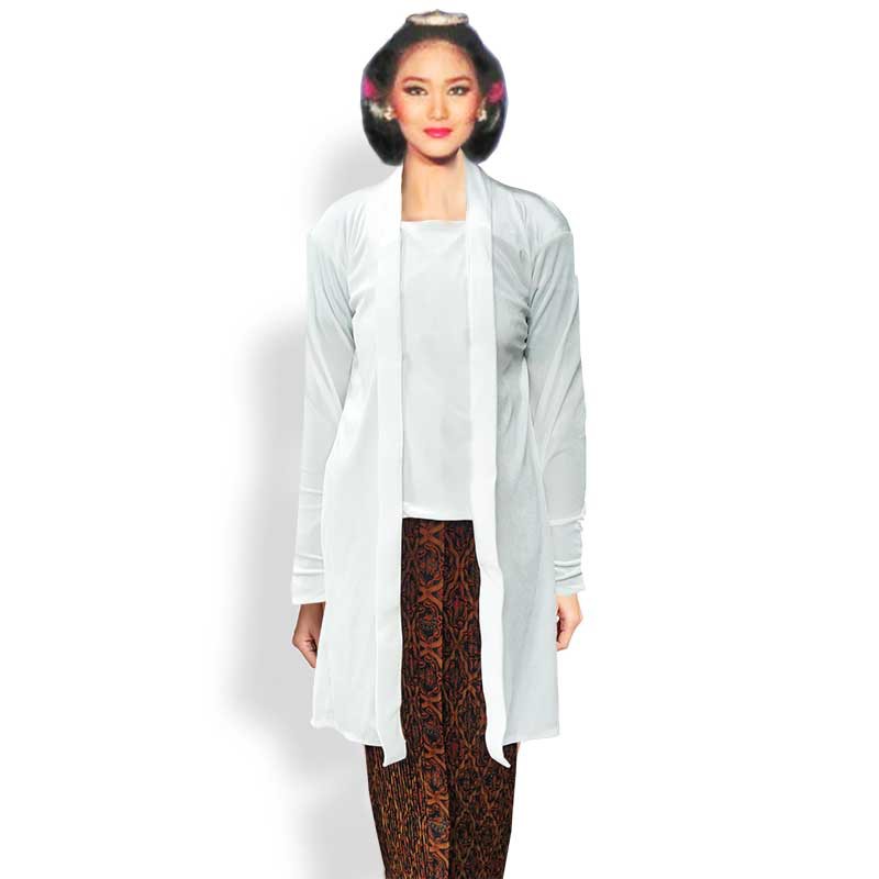 Jual Kebaya Bludru Putih Panjang Cocok Untuk Akad Nikah | Shopee Indonesia