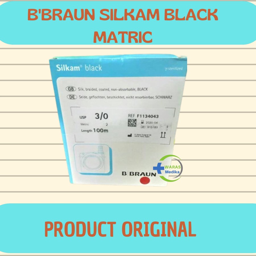 Jual Benang Silkam Black BBRAUN ROLL / Benang Silk Black B BRAUN 100m ...
