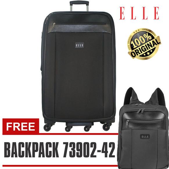 Jual TRAVEL BAG Elle Koper 72063-29 inch - FREE Backpack - Black ...
