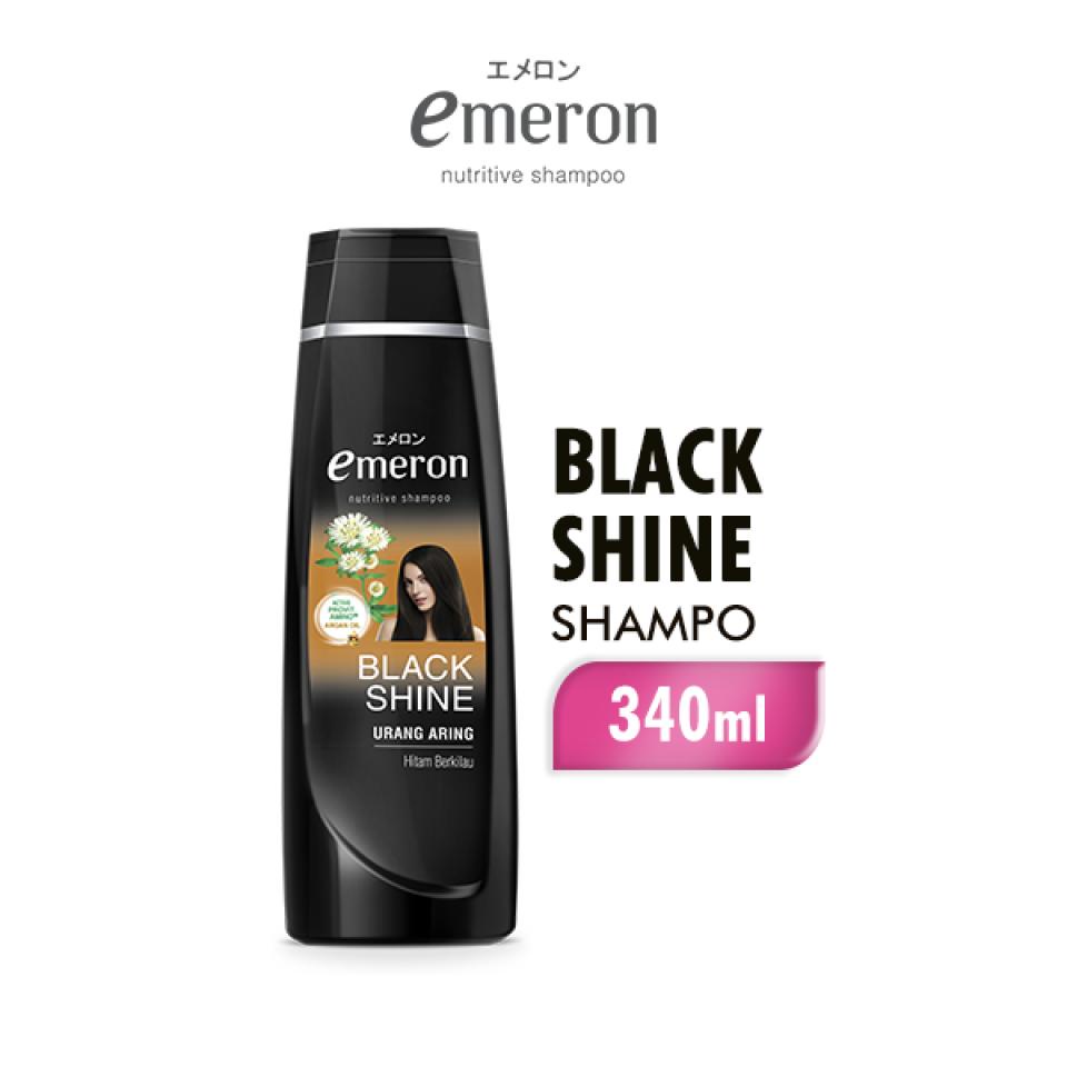 Jual Emeron Shampoo Black & Shine Botol 340 ml | Shopee Indonesia