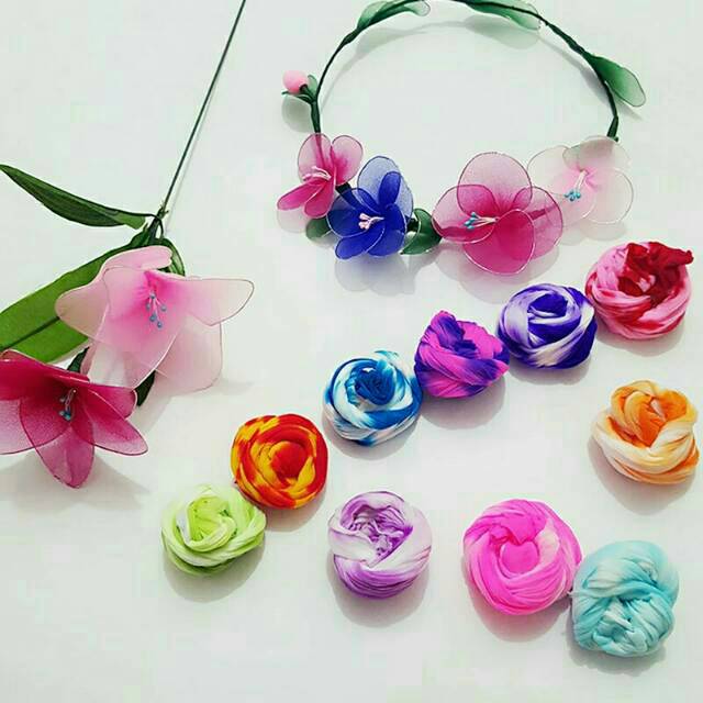 Jual 1pcs kain bunga stoking sembur bunga stocking | Shopee Indonesia