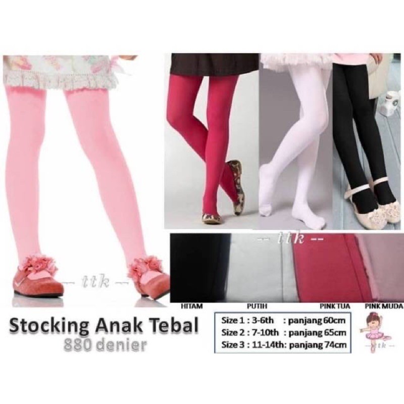 Jual Stocking Anak dan Remaja 880d Tebal 3 Ukuran untuk 3 4 5 6 7 8 9 ...