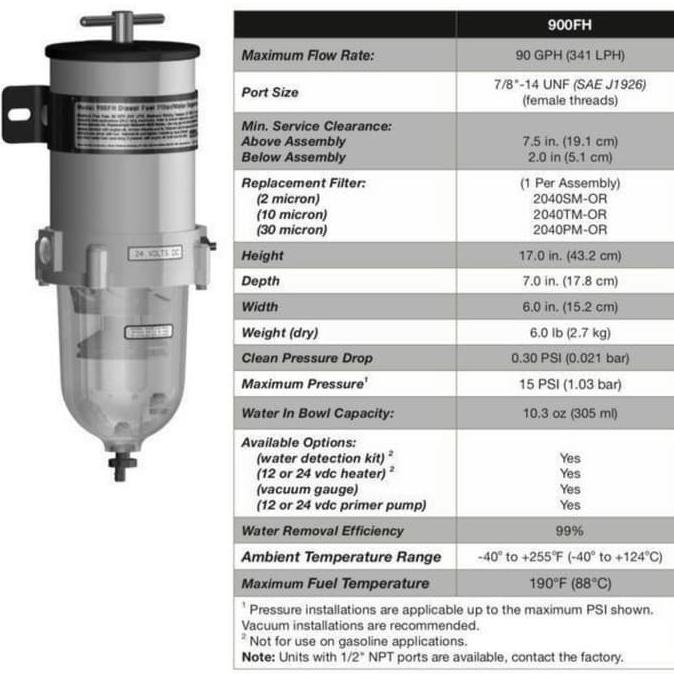 Jual Fuel Filter Racor 900 Fh/Water Separator | Shopee Indonesia