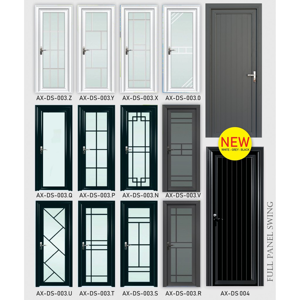 Jual Pintu Kamar Mandi Aluminium / Kaca - Pattern 80 x 210 cm ...