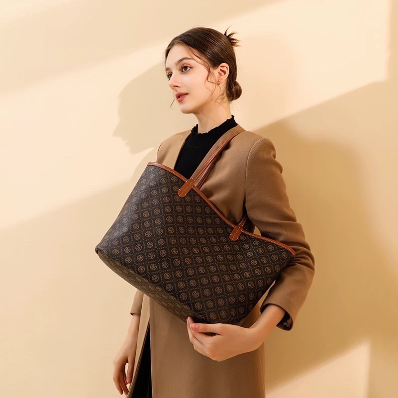 Jual Alice Tote bag Tas wanita tas kantor tas kuliah 2in1 canvas ...