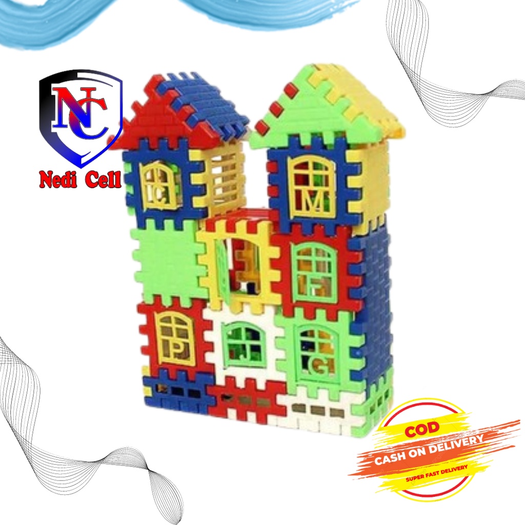 Jual MAINAN VIRAL lego funny blocks brick susun bentuk rumah building ...