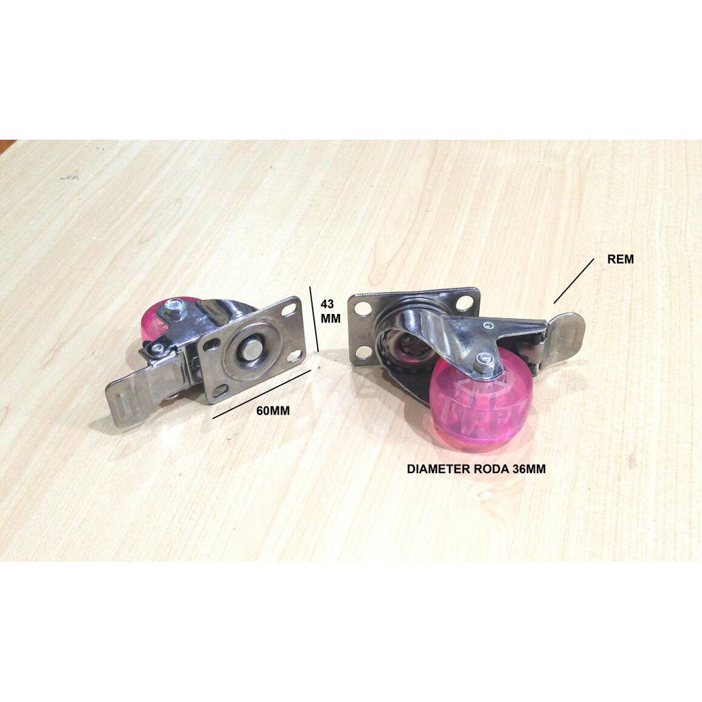 Jual Roda 2" / TG50cm Hidup Plus Rem / Roda Furniture / Rak | Shopee ...