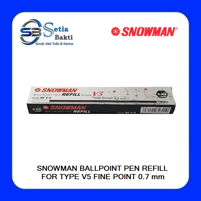 Jual SNOWMAN Refill V5 0.7 mm - Isi Pulpen V5 Retractable - Cetrek 1 ...