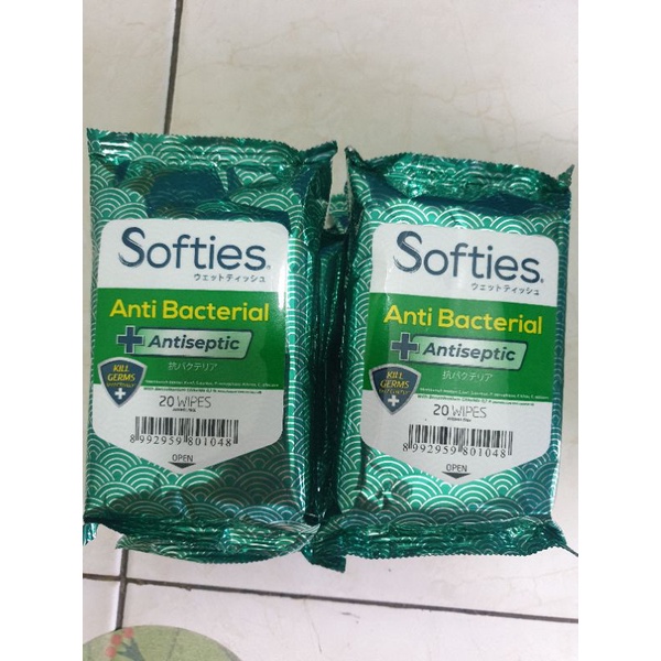 Jual Softies Anti Bacterial Antiseptic 20 Wipes | Shopee Indonesia