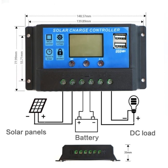 Jual SCC Solar Charge Controller Power Supply 10A 20A 30A 50A Cell ...