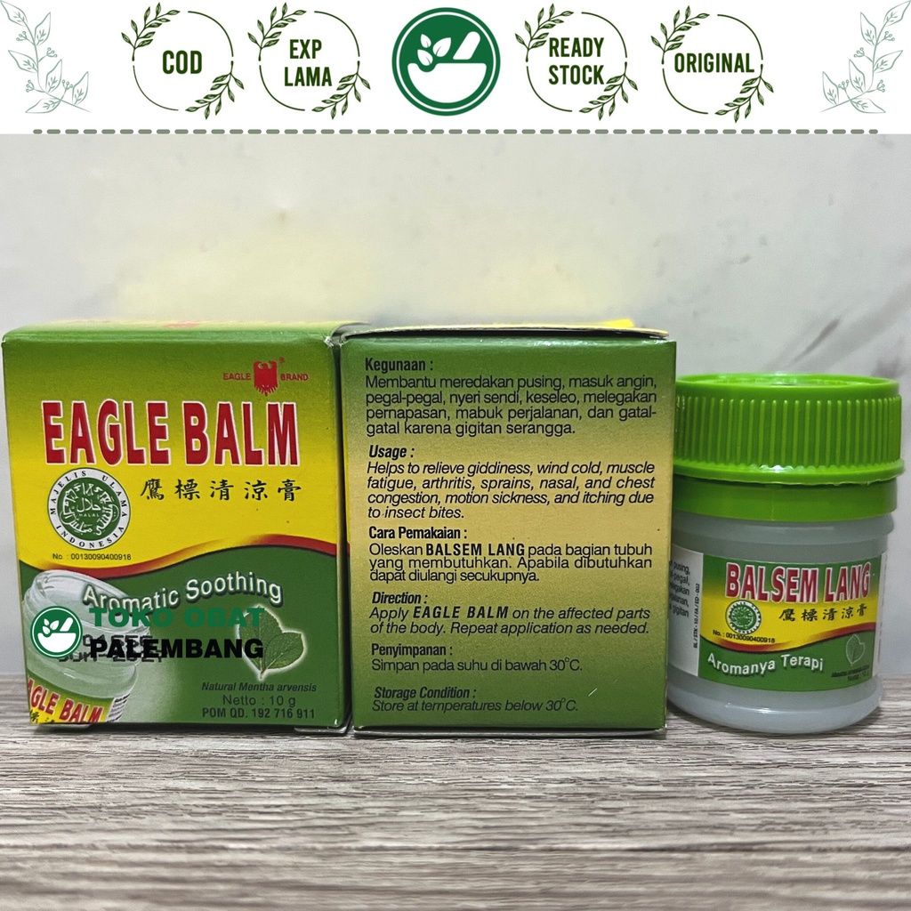 Jual BALSEM LANG 10GRAM AROMATIC SOOTHING EAGLE BALM LANG BALM BALSAM ...