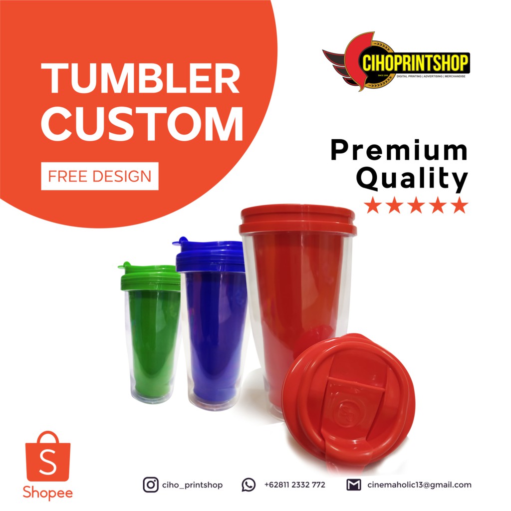 Jual TUMBLER PLASTIK CUSTOM | Shopee Indonesia