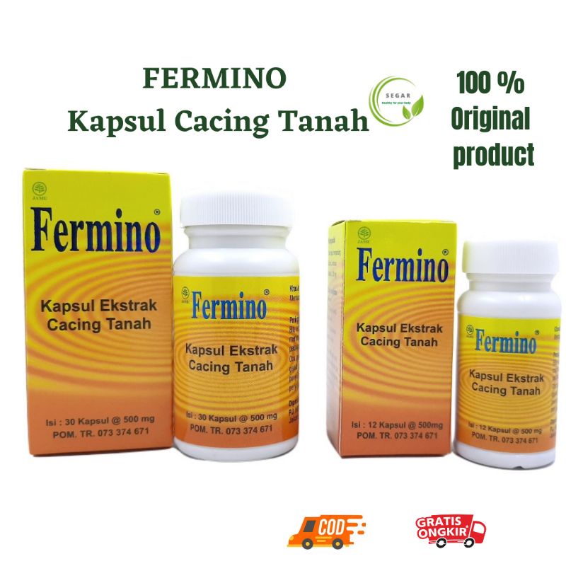 Jual Fermino kapsul Cacing Tanah Meredakan Demam | Shopee Indonesia