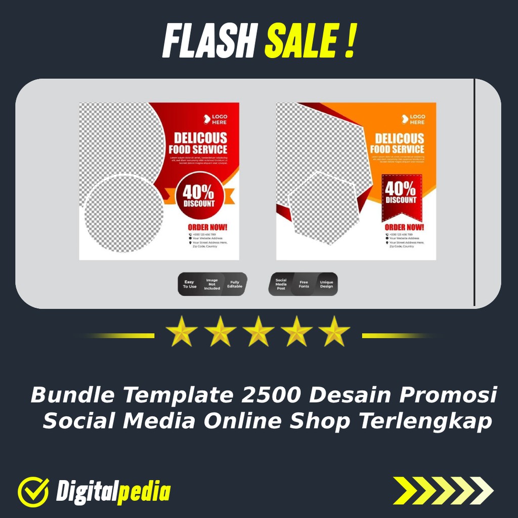 Jual Bundle Template 2500 Desain Promosi Social Media Online Shop ...