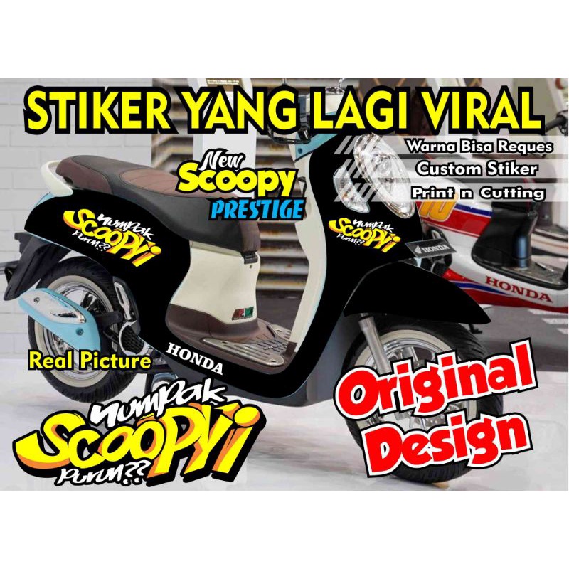 Jual STIKER SCOOPY SIMPEL STRIPING SCOOPY TERBARU BISA CUSTOM | Shopee ...