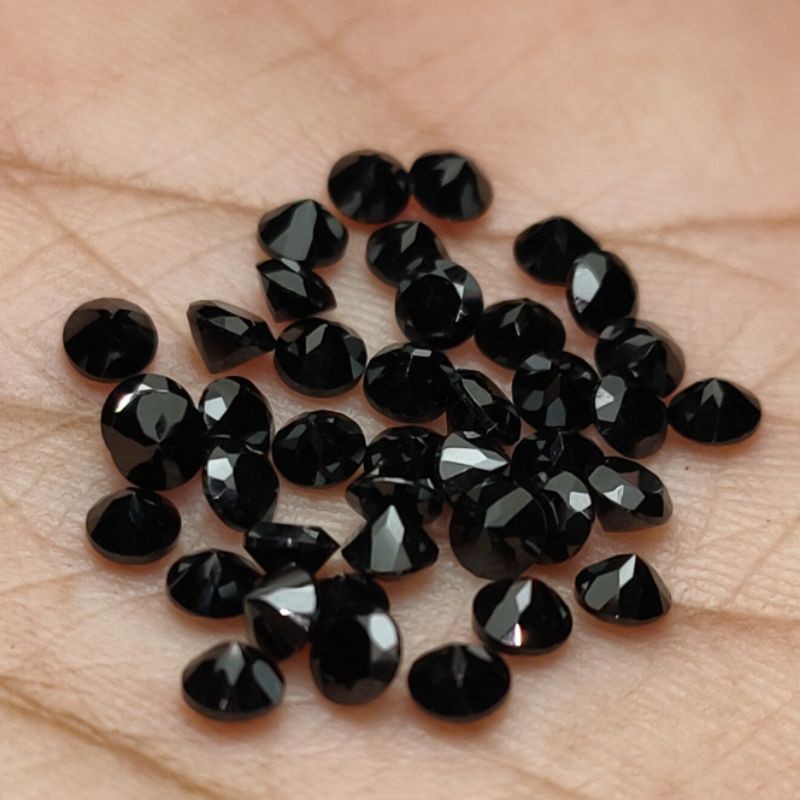 Jual BATU TABUR NATURAL BLACK GARNET 2MM 3MM | Shopee Indonesia