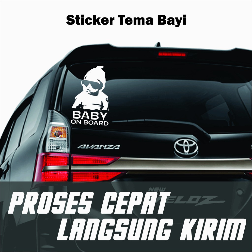 Jual STIKER MOBIL CUTTING STIKER KACA MOBIL BELAKANG BABY ON BOARD{ST-8 ...