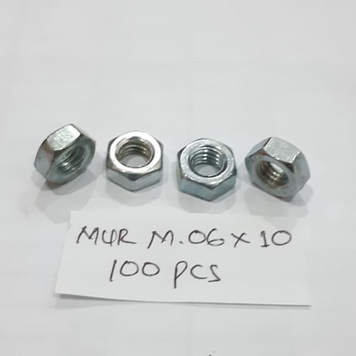 Jual Mur M6 Mur Baut JP 6mm per 100 pcs | Shopee Indonesia