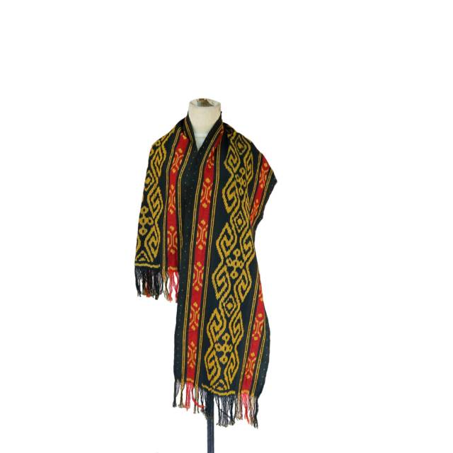 Jual Tenun syall motif khas Toraja Warna Hitam | Shopee Indonesia