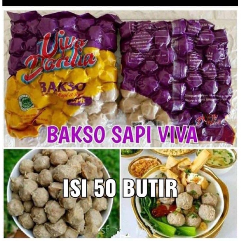 Jual Frozen bandung | Bakso sapi Viva isi 50 | Shopee Indonesia