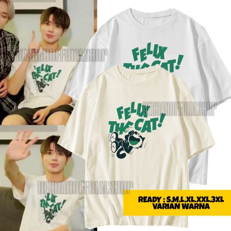 Jual KAOS Korean KPop txt TAEHYUN FELIX THE CAT | Shopee Indonesia
