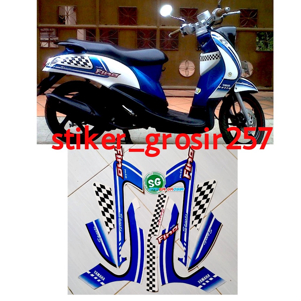 Jual STIKER STRIPING LIST LES BODY MOTOR YAMAHA FINO KARBU 2012 2013 ...
