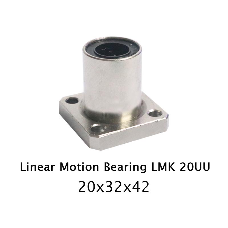 Jual EELIC LIB-LMK20UU Linear motion square flange bearing lmk20uu ...