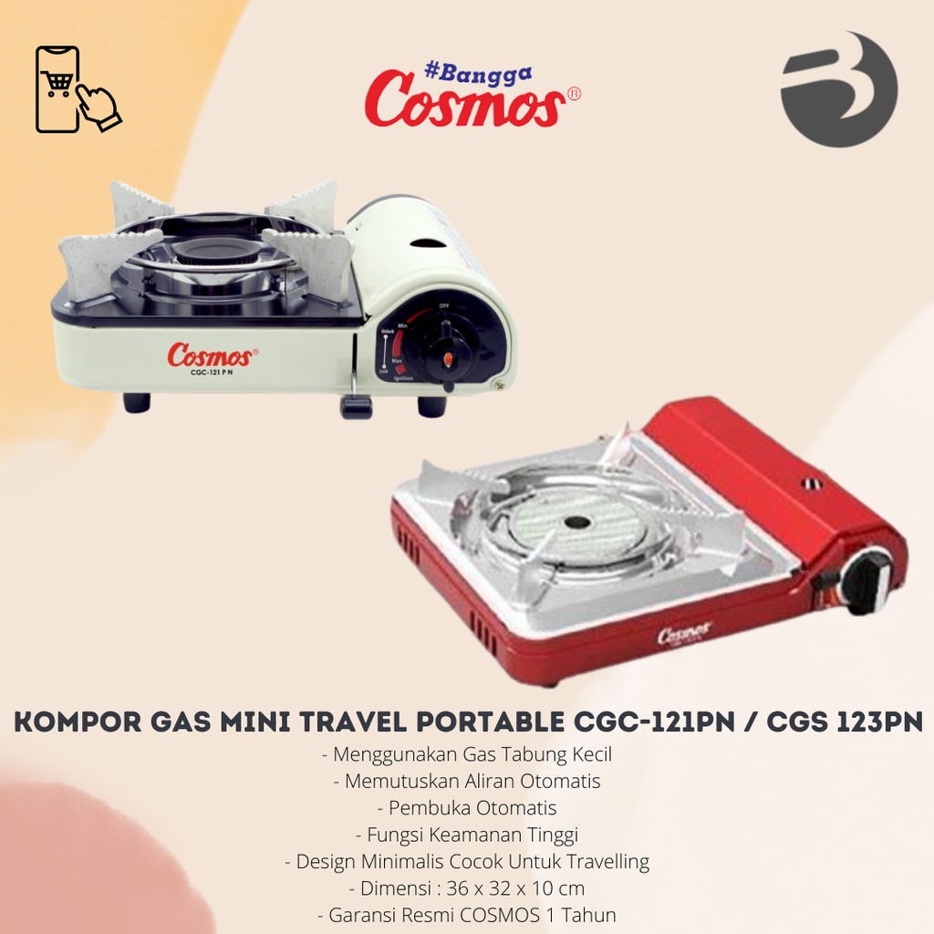 Jual COSMOS Kompor Gas Mini Travel Portable CGC-121PN / CGS 123PN ...