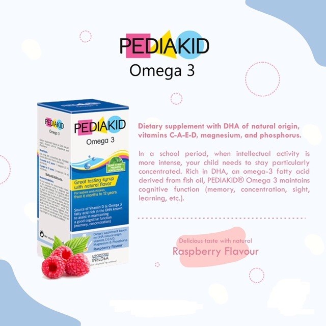 Jual Pediakid Omega 3 Agave Syrup Prebiotics 125Ml Vitamin Anak Vit ...