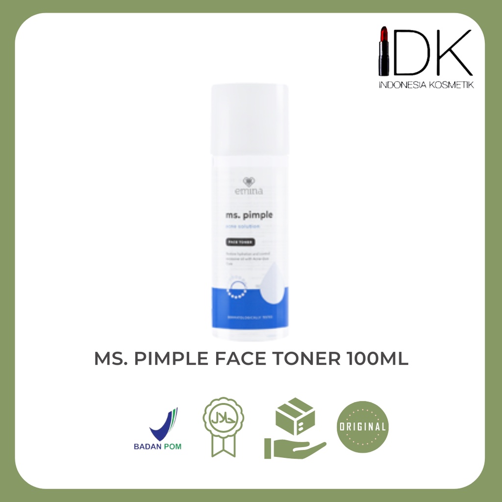 Jual Emina Ms Pimple Acne Solution Face Toner 50Ml/100ML | Shopee Indonesia