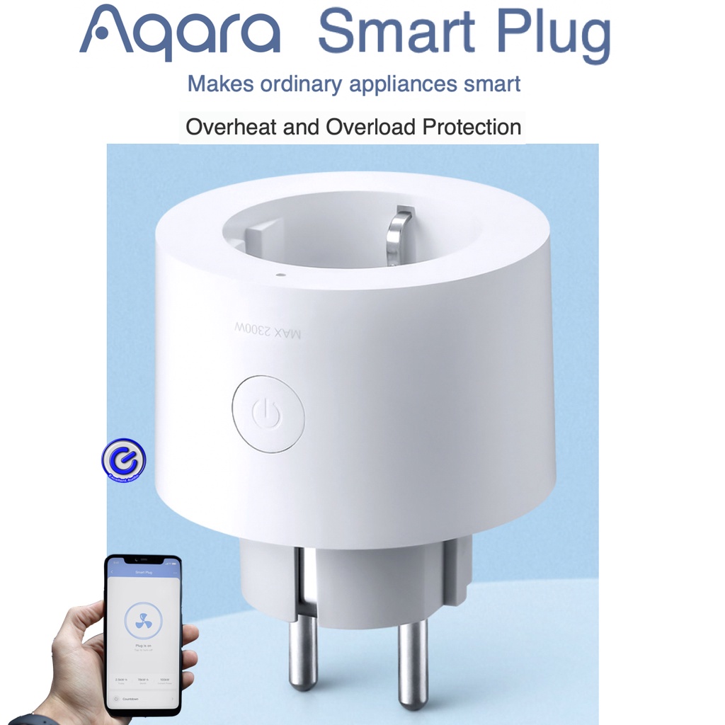 Jual Aqara Smart plug single EU plug Voice control overheat protection ...