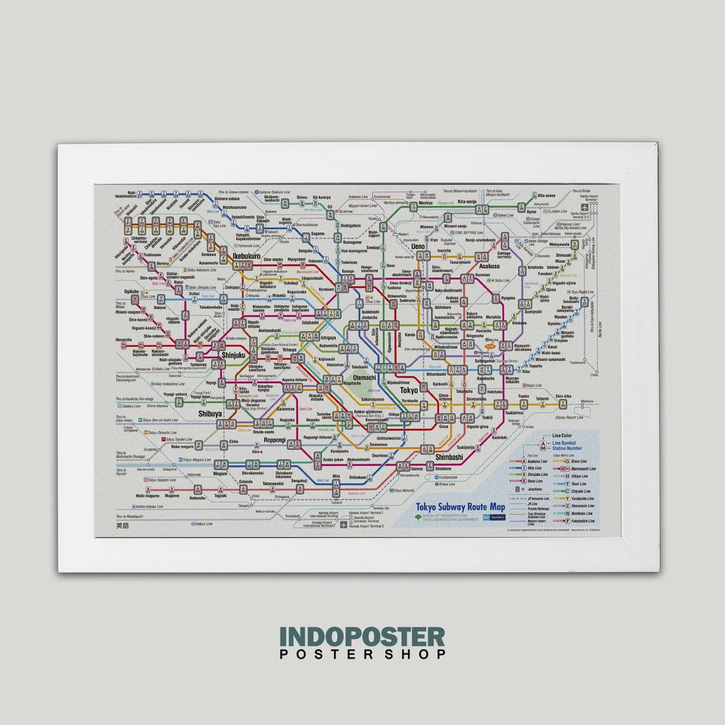 Jual Poster Peta Rute Kereta Tokyo Subway Route | Shopee Indonesia