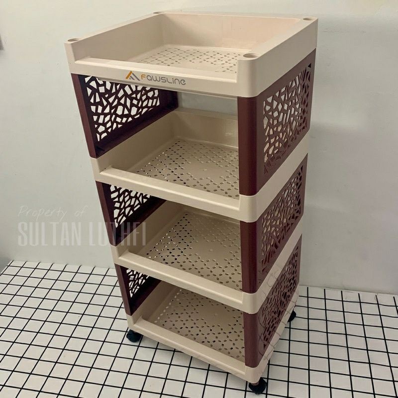 Jual Rak roda serbaguna rak plastik susun 4 rak yoyo (Random) | Shopee ...