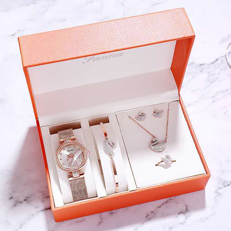 Jual Lushika WeChat Hotel Yang Populer Di Swan Ornamen Female Watch ...
