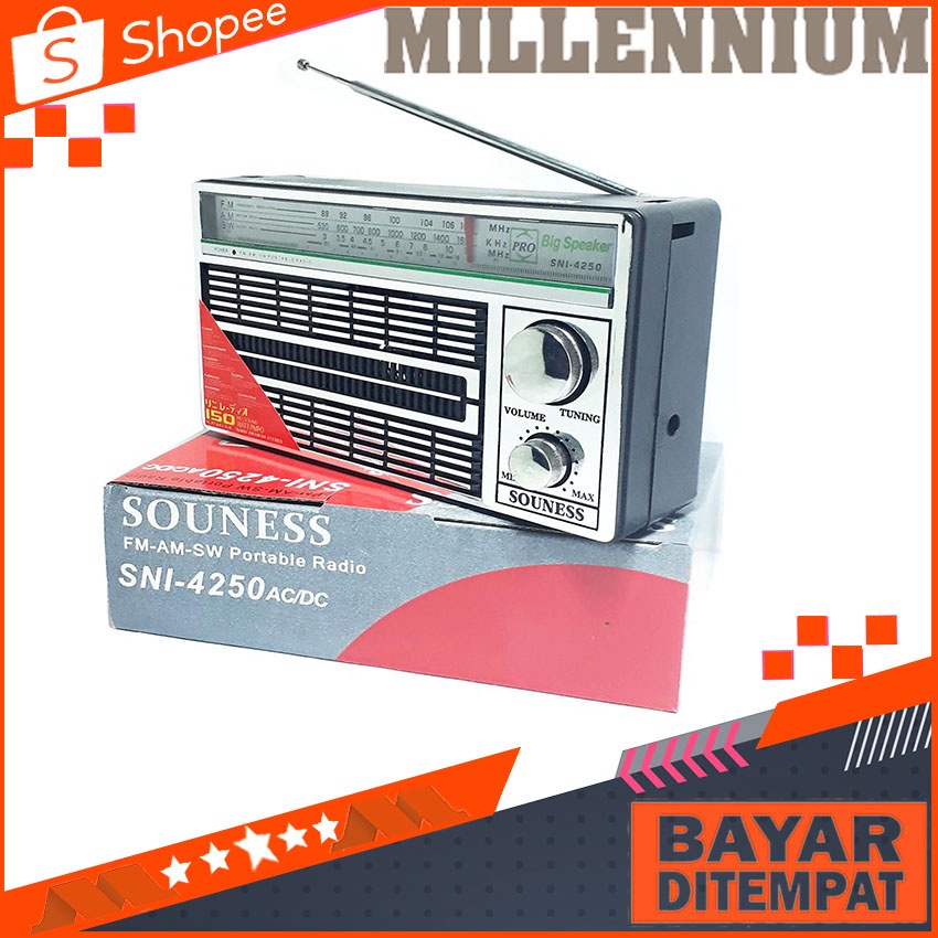Jual RADIO PORTABLE SOUNESS AM FM MODEL JADUL RADIO BATERAI/LISTRIK ...